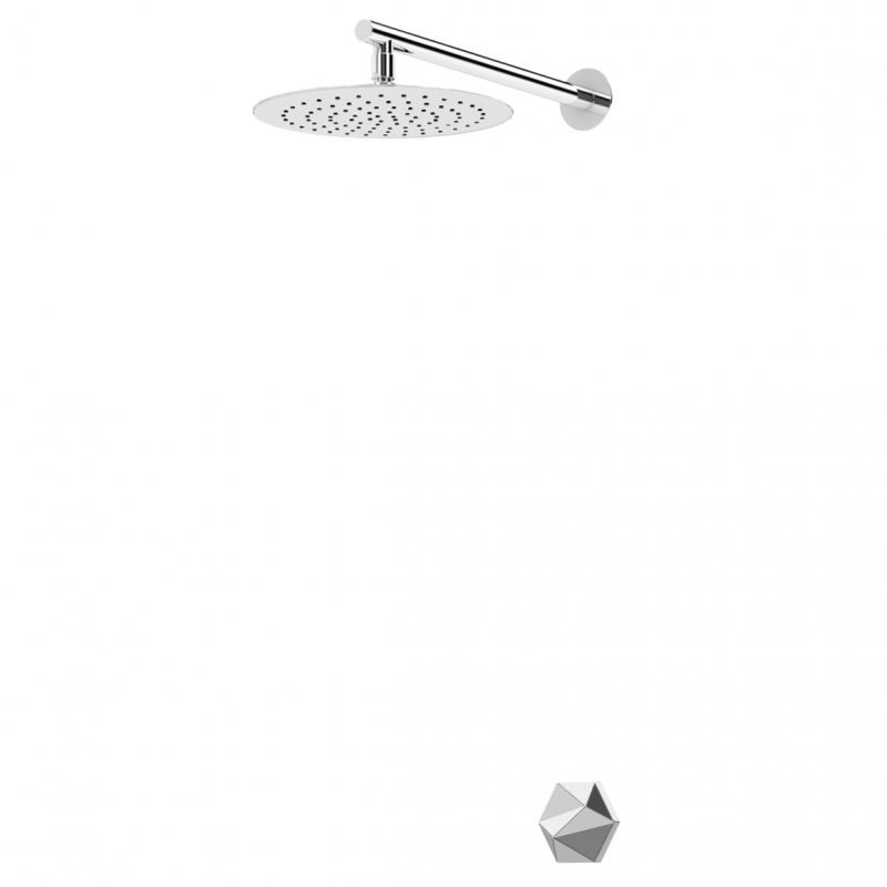 Progressive concealed shower set, with inox shower head Ø250 mm | Hoset