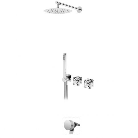 Progressive concealed shower set with inox shower head Ø250 mm ...